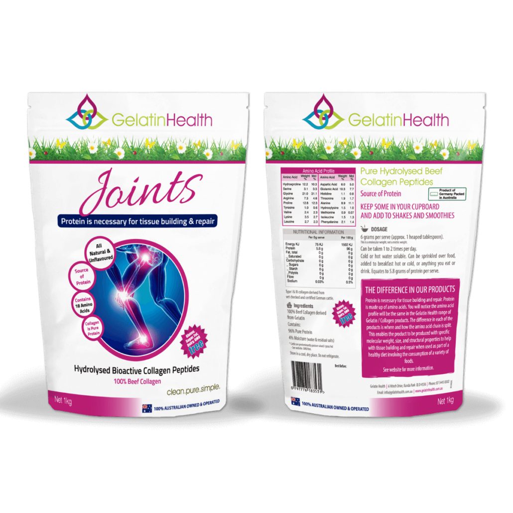 Gelatin-Health-Joint-Health-Collagen | Just Body Health and Beauty